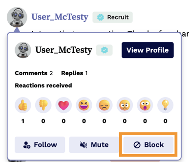 How do I block, unblock, mute, and unmute users?