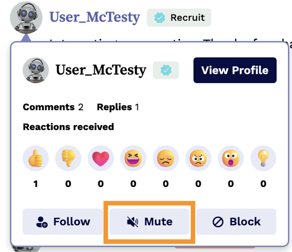 How do I block, unblock, mute, and unmute users?